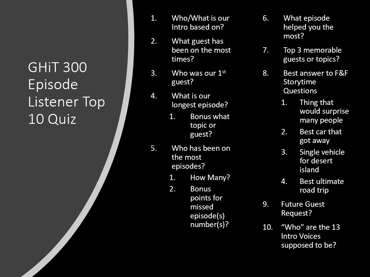 Our 300th Episode Trivia Quiz Review Garage Heroes In Training our-300th-episode-trivia-quiz-review-garage-heroes-in-training